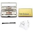 Amazon.com : Fab Brows Duo Eyebrow Kit, Ultimate Brow Stencil Kit with Compact Powder Mirror and ...