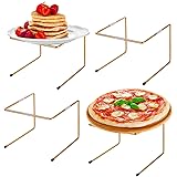 Amazon.com: MyGift Black Metal Pizza Table Stands, Tabletop Pizza Pan ...