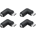 Amazon.com: 4Pcs DC 5.5mm x 2.1mm to USB C Adapter, 90 Degree Right ...