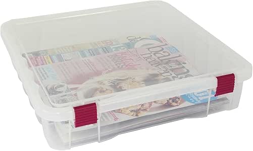 Amazon.com: Creative Options Project Box-14"X14"X3" Clear W/Magenta