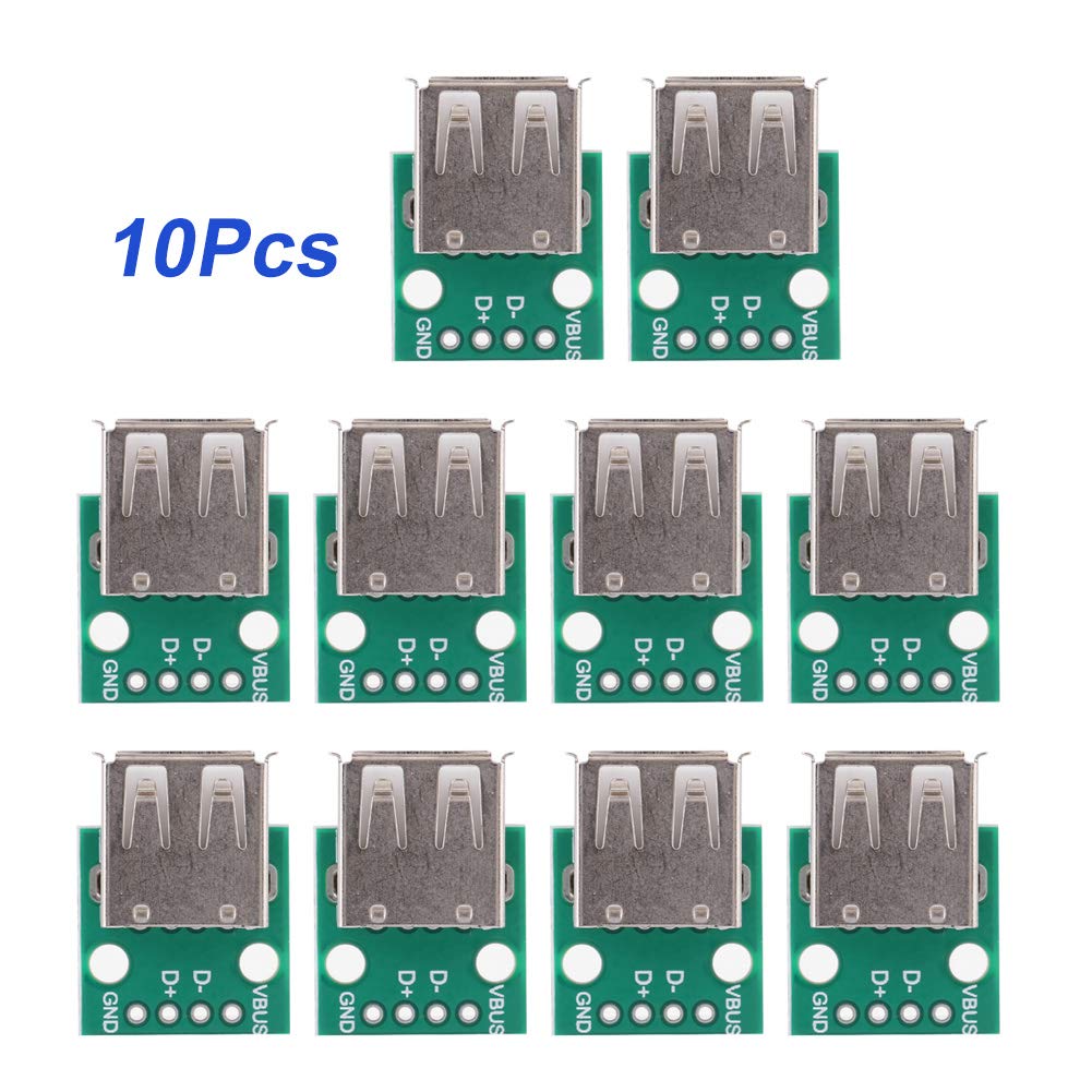 USB Breakout Board, 10Pcs USB Type A Breakout Board Female USB to DIP ...