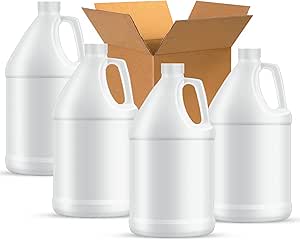 Amazon.com: HWL 1-Gallon Plastic Jug (4-Pack) Reusable w/ Shipping Box ...