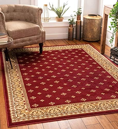 Noble Palace Red French European Formal Traditional Area Rug 9x13 ( 9'3 ...
