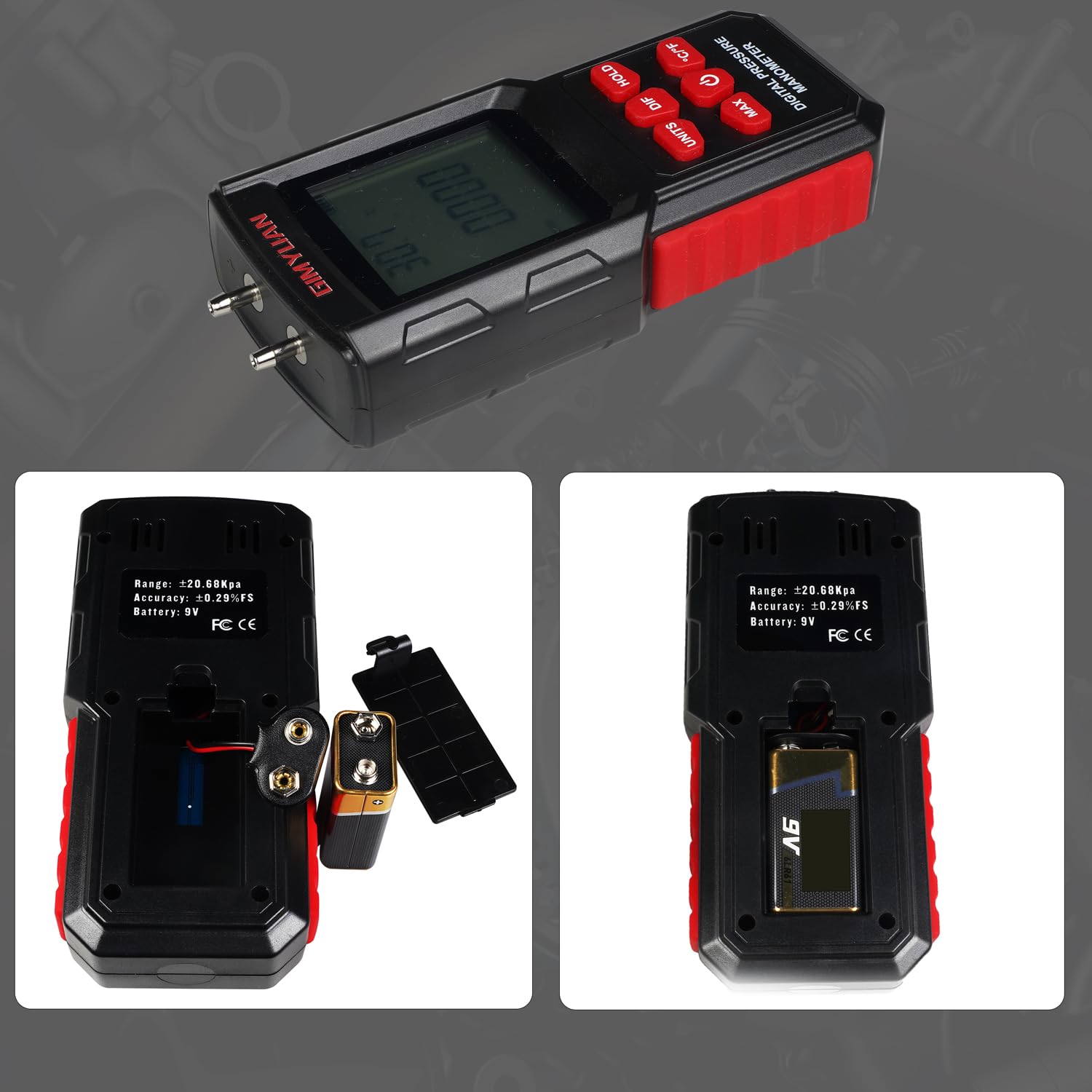 Mua Digital Manometer Differential Pressure Gauge, 2PCS 31.5'' Long ...