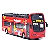 Ailejia City Bus Sightseeing Double Decker Bus Model Open Top Pull Back ...