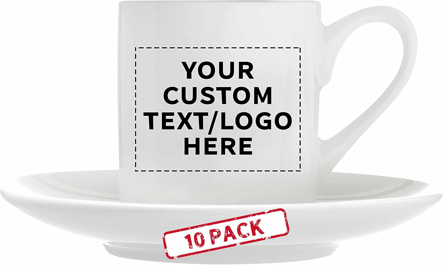 Amazon.com | 10 Espresso Cups with Saucers Set, 3 oz. - Personalized ...
