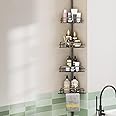 Amazon.com: YJSMO 4 Tier Rustproof Shower Caddy Corner for Bathroom,Corner Organizer Shelf ...
