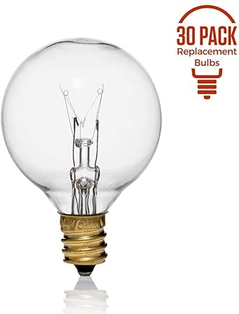 30 Pack of G40 Replacement Bulbs, 5 Watt G40 Globe Bulbs for String ...