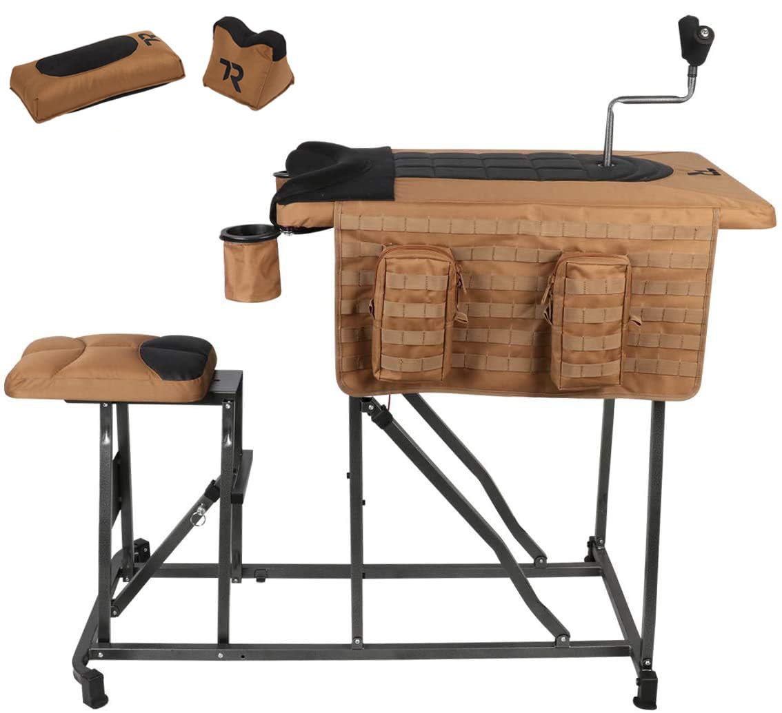 TR Magnum Precision Portable Shooting Bench Seat with Table Gun Rest ...