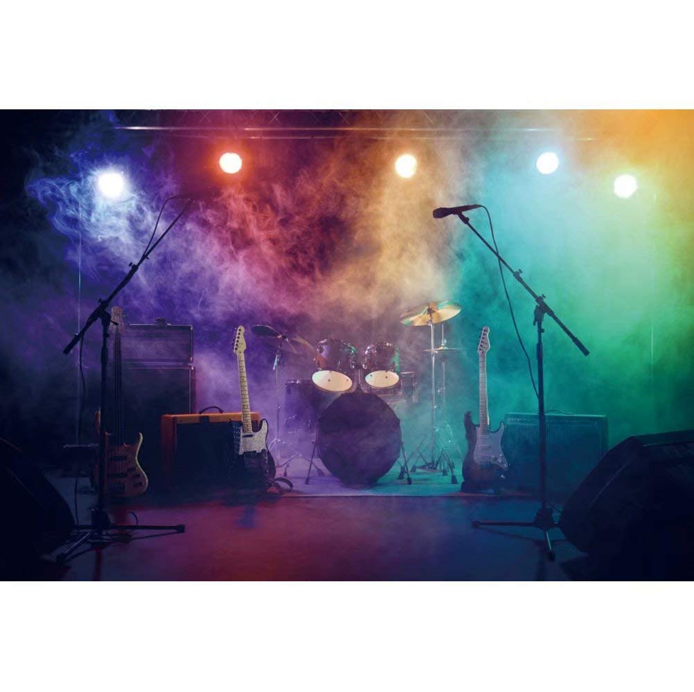 DASHAN 7x5ft Music Concert Stage Backdrop Party Decorations Studio ...