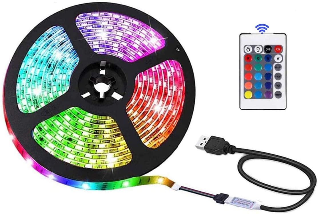 Luzes de LED USB com Controle Remoto e 5050 RGB | Amazon.com.br