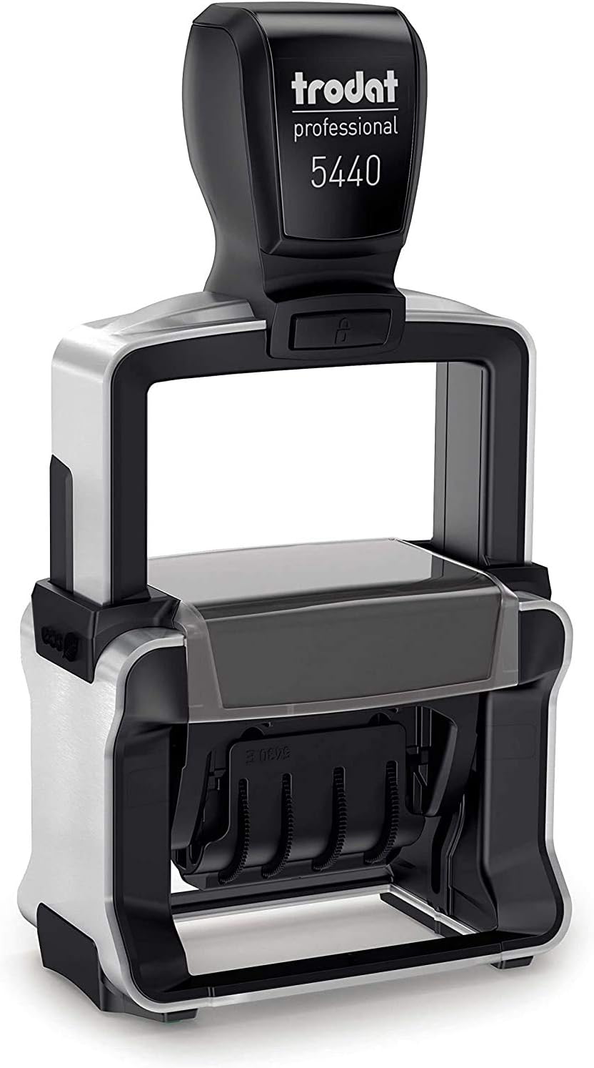 Trodat Professional 5440 Date Stamp with Vaccinated Text, Self-Inking ...