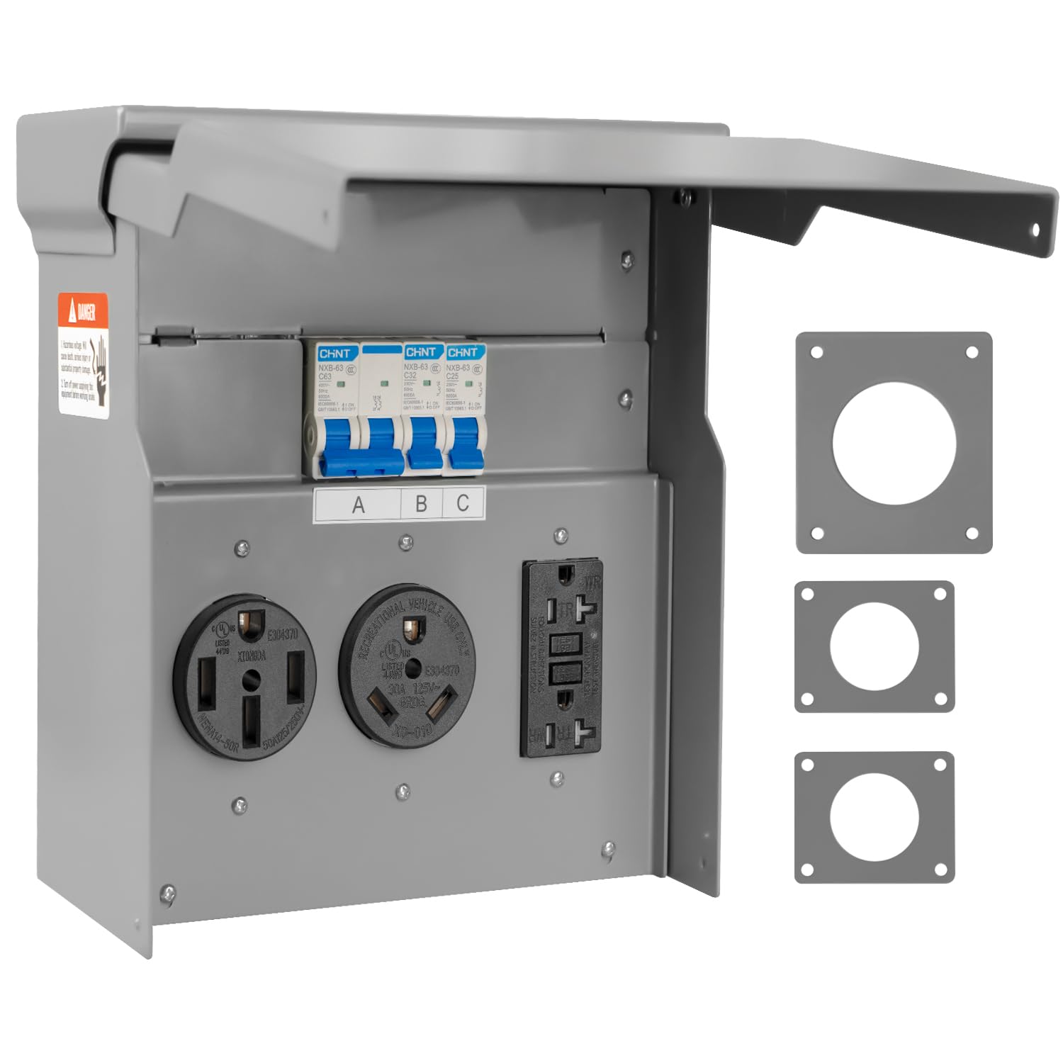 HIEHO RV Electrical Outlet Panel, Temporary Power Outlet Panel with 20 ...