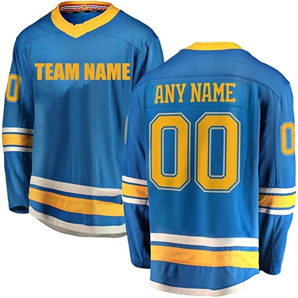 Personalized Men s Ice Hockey Jersey Customized Your Name Numbers Long 