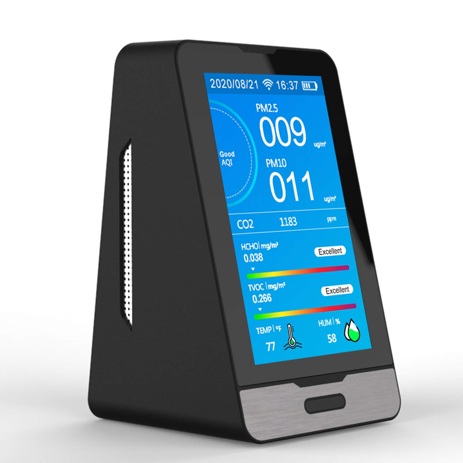 Mua Air Quality Monitor, Wi-Fi, Air Pollution Measurement with LED ...