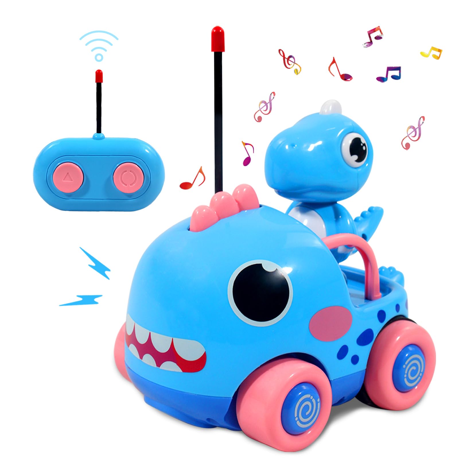 Toddler Remote Control Car, Cartoon RC Dino Chasers Cars, Toddler Toys ...