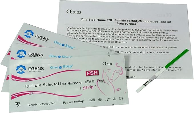 3 x Female Fertility Test Menopause Testing Kit FSH Strip Tests: Amazon ...