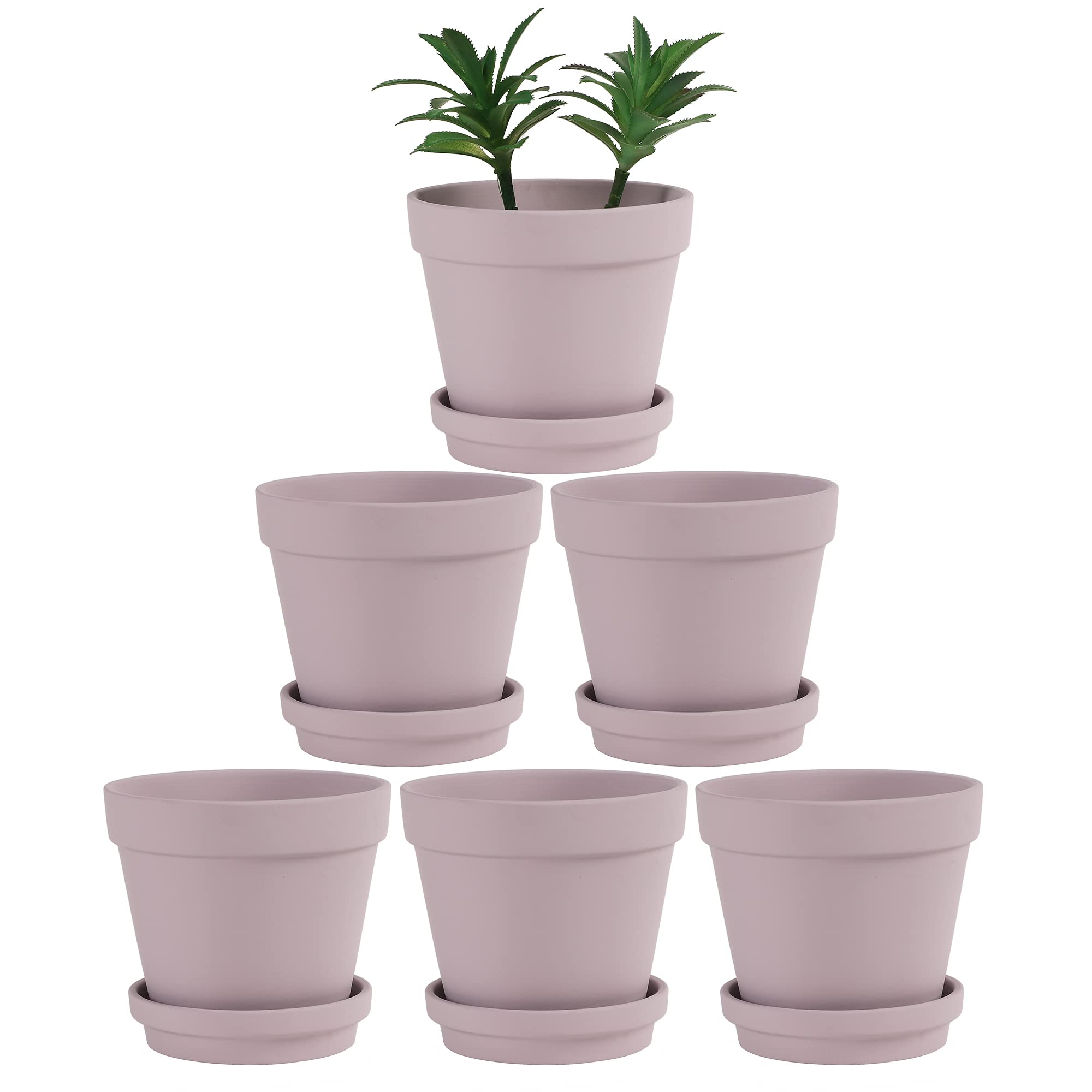 Mua Terra Cotta Pots with Saucer- 6-Pack Large Terracotta Pot Clay Pots ...