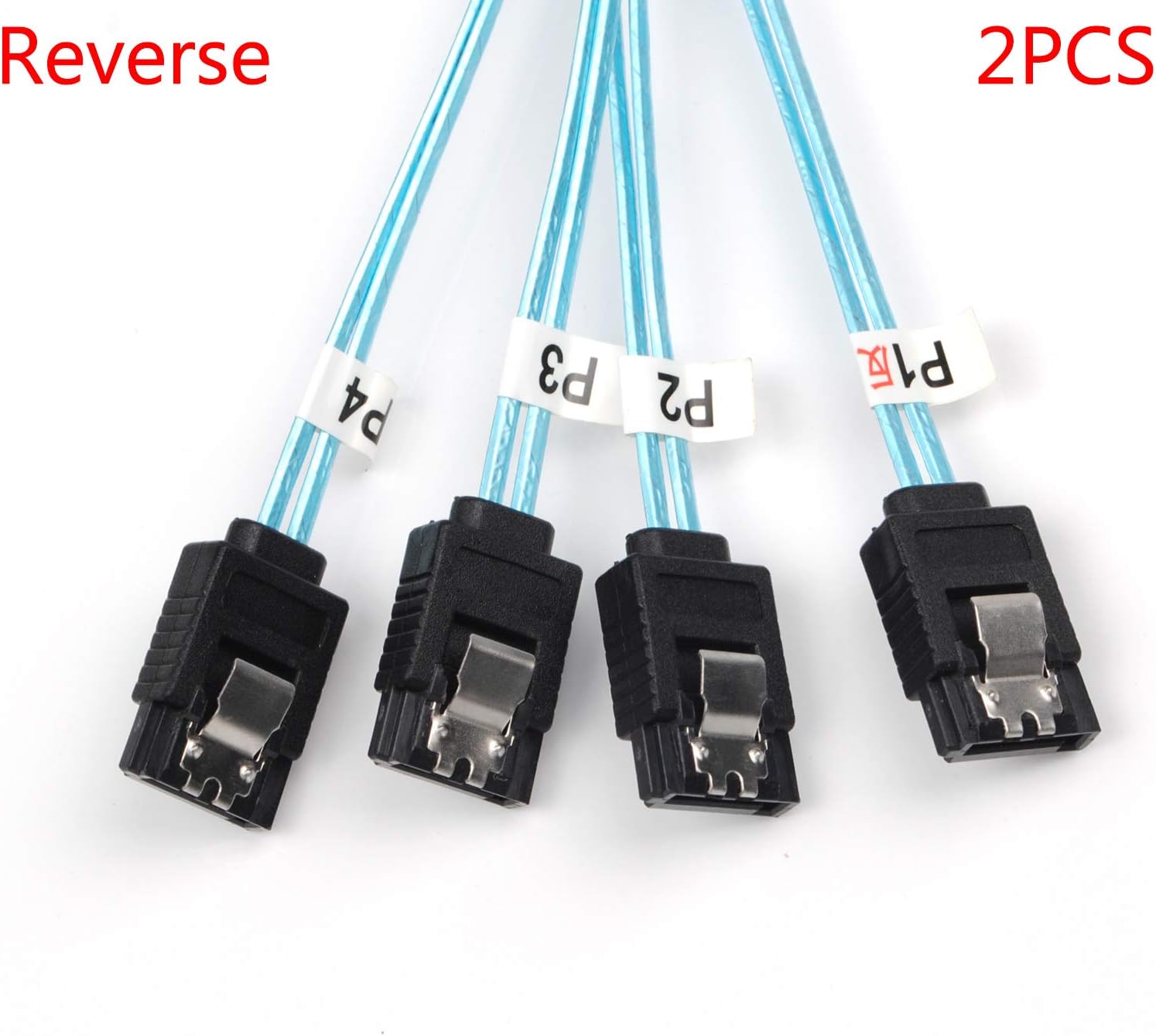 SamTones 1M Reverse Mini SAS SFF-8087 36P to 4 SATA 7-Pin Splitter Data ...