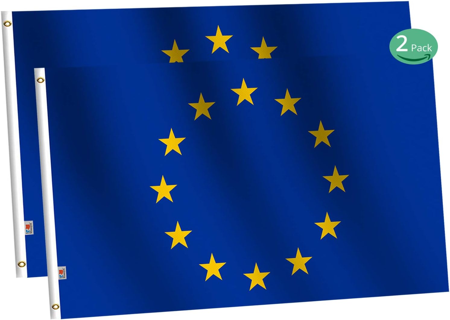 rhungift European Union Flag Large 3x5 Ft, Moderate-Outdoor Both Sides ...