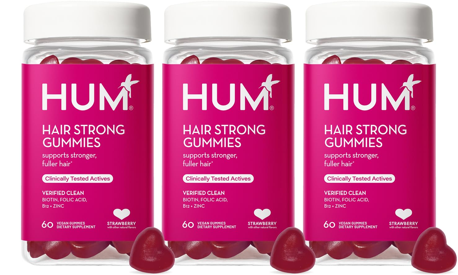 HUM Hair Strong - Daily Gummies with Biotin to Combat Hair Loss ...