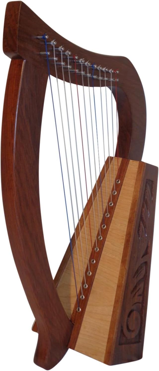 Harpe irlandaise celtique 12 cordes, avec cordes de rechange incluses ...