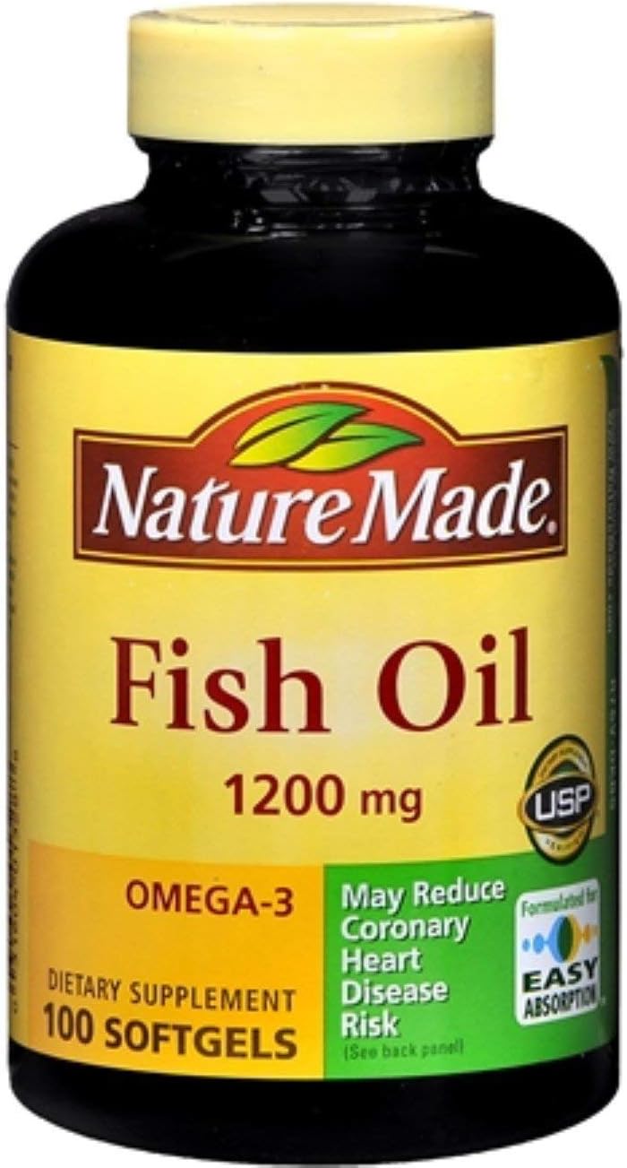 Amazon.com: Nature Made Fish Oil 1200 mg Softgels 100 ea (Pack of 9 ...