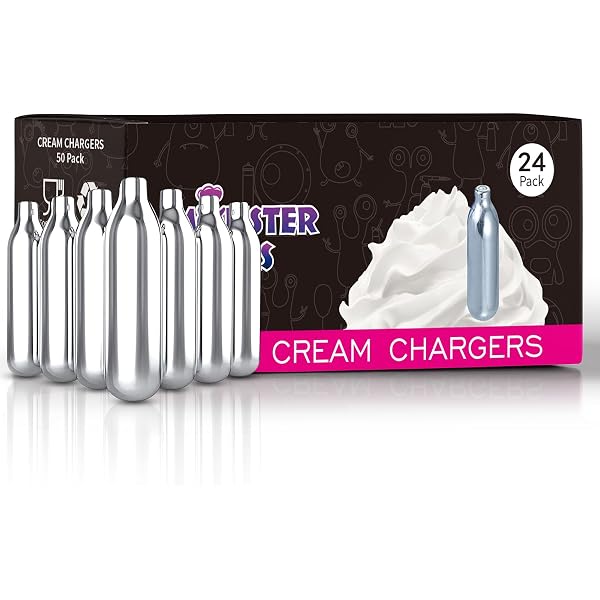 Nitrous Oxide Cartridges 50-Pack Whipped Cream Chargers - 8 Gram N2O ...