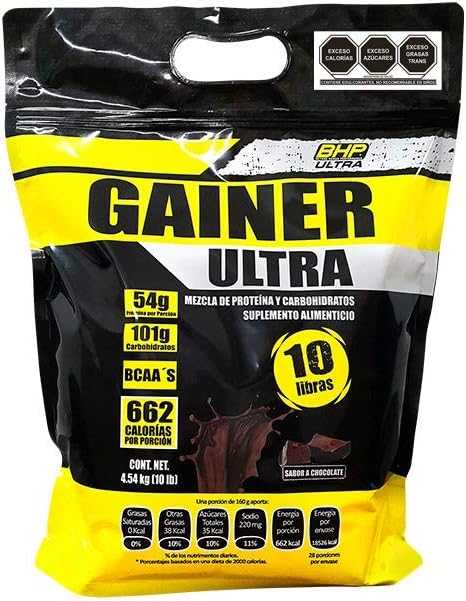 BHP ULTRA Gainer Ultra, Chocolate - 10 lbs, 4.54 kg: Amazon.com.mx ...
