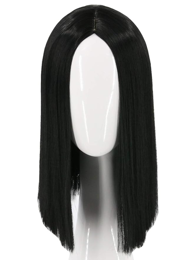 Amazon.com: Topcosplay Morticia Addams wig Womens Hair Wig Black Short ...