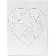 Amazon.com: Hygloss Products 24 Blank Heart Puzzles – 6 x 8 Inches ...