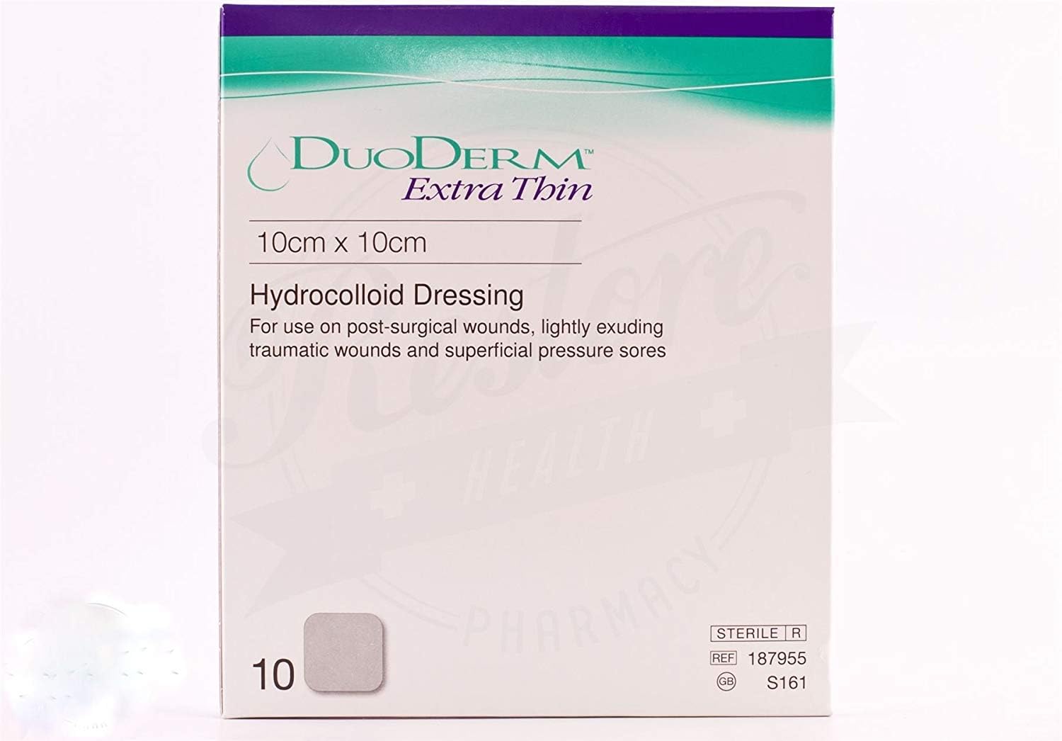 DuoDerm Extra Thin Hydrocolloid Dressing 10cm x 10cm – Pack of 10 ...