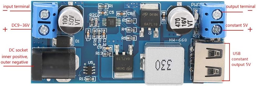 DC-DC 30W Voltage Step Down Power Supply 9-36V 12V24V to 5V 6A Buck ...