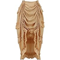 Amazon.com: frawirshau Women's Steampunk Victorian Skirt Pirate Ruffle ...