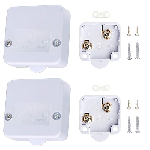Helunsi Cabinet Door Lamp Switch, 2 Pack Door Switches for Closet Light ...
