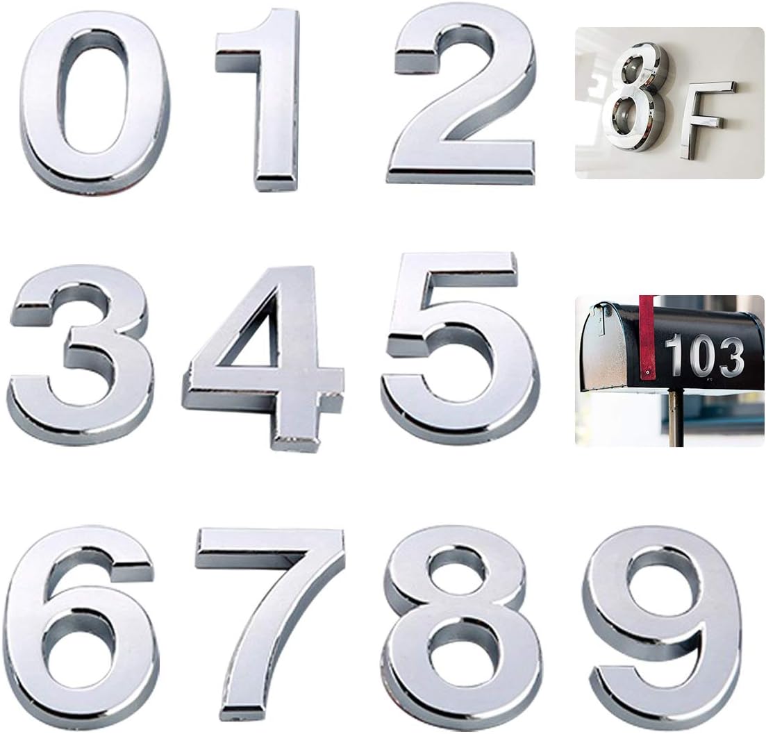 Mailbox Numbers House Numbers 0-9, 2 Inch Address Numbers Stickers Door ...