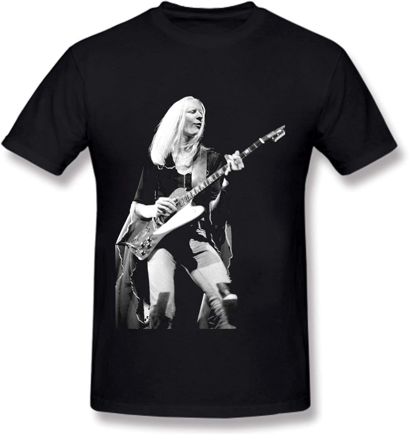 WTCTX® Johnny Winter Gibson Firebird 1974 Men's T-Shirts Short Sleeve ...