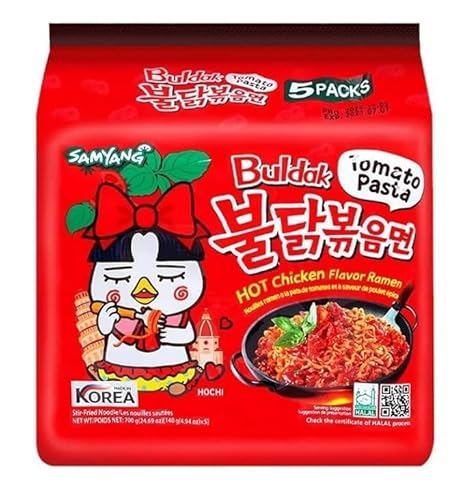 SAMYANG Tomato Pasta Buldak Chicken Flavor Ramen - A Fusion of Spicy ...