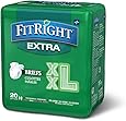 Amazon.com: FitRight Extra Adult Briefs with Tabs, Moderate Absorbency ...