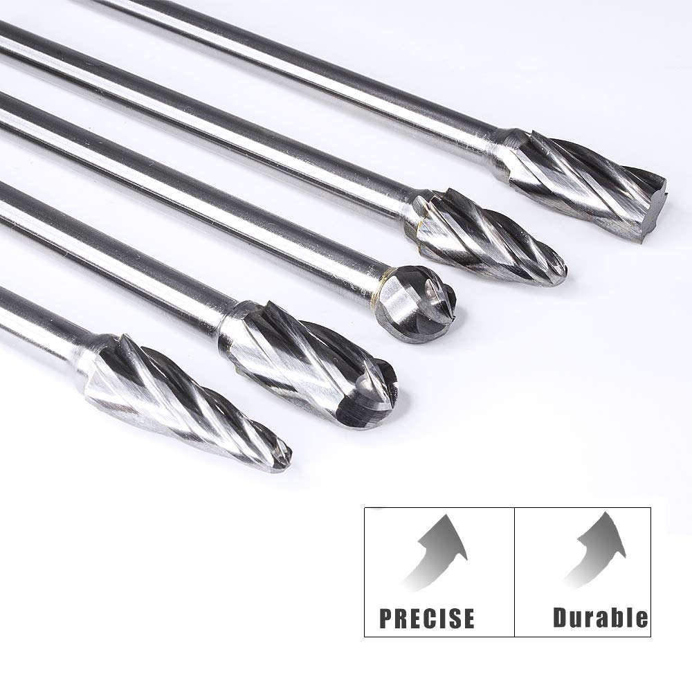 Mua TJATSE 5Pcs 1/4 Inch Aluma Cut Carbide Burr Set 4.4" Long Shank ...