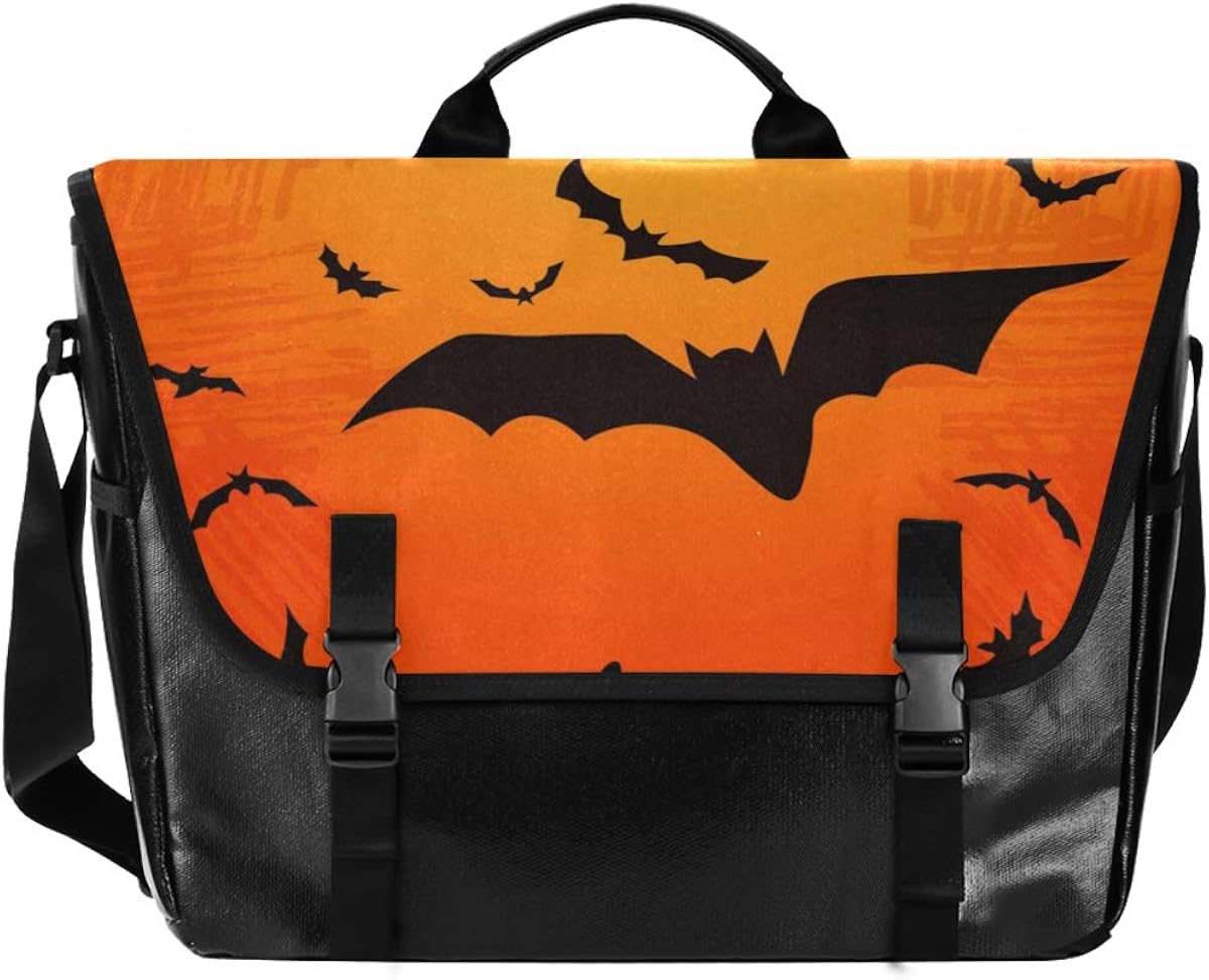 Fledermaus-Umhängetasche, Halloween-Motiv, groß, Unisex, lässig, Canvas ...