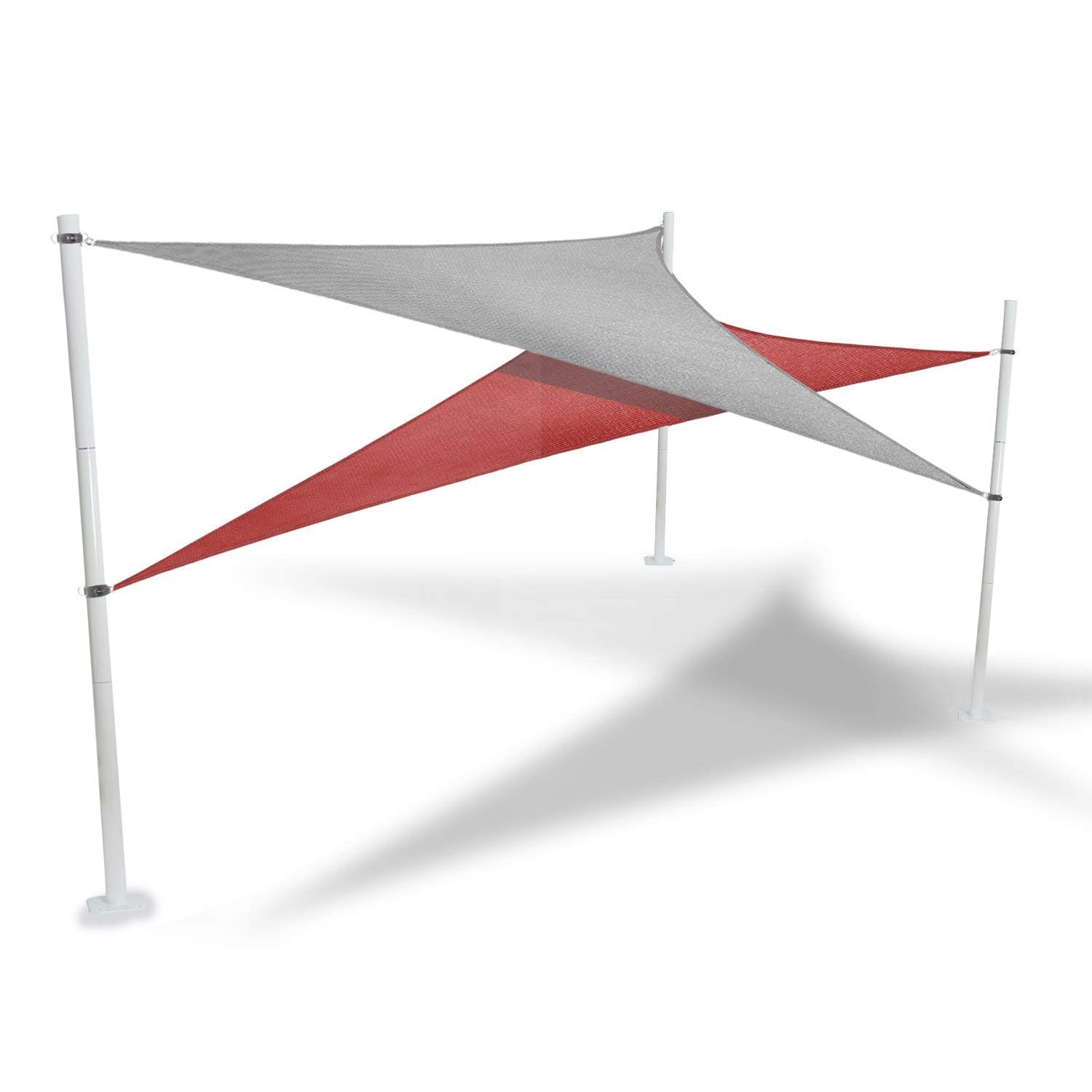 White Canopy Support Pole Steel On-Airstore 96.45 Sun Shade Sail Column ...