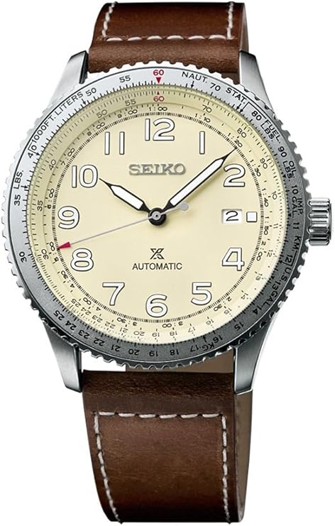 SEIKO Prospex SKY Navitimer Automatic Pilot Watch Beige SRPB59K1 ...