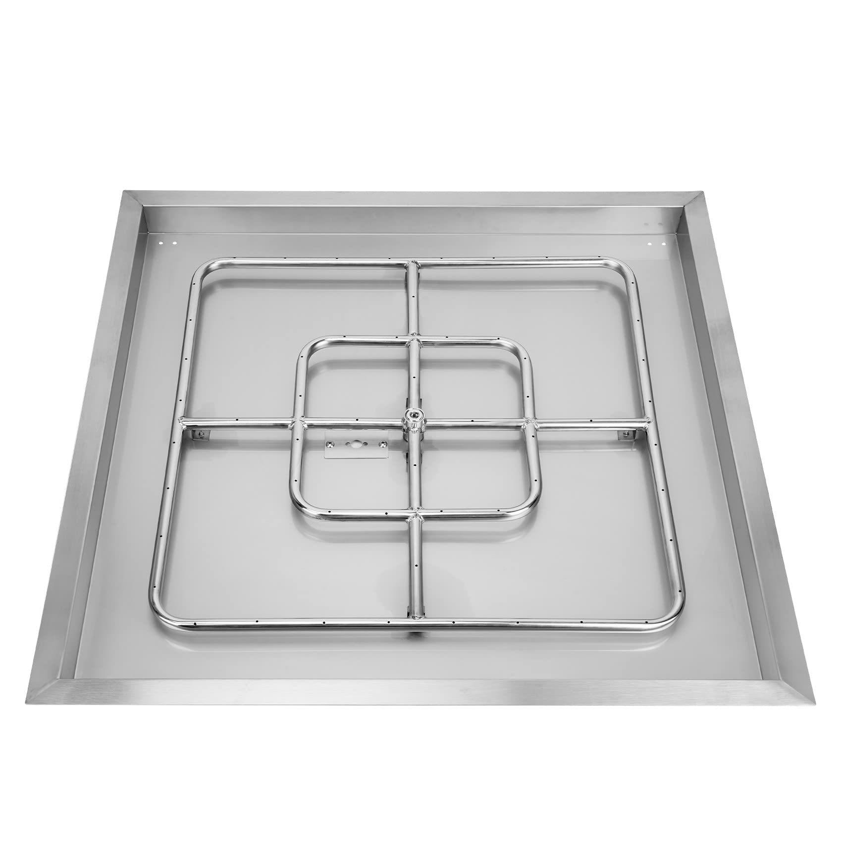 Onlyfire Square Stainless Steel Drop-in Fire Pit Burner Ring and Pan ...