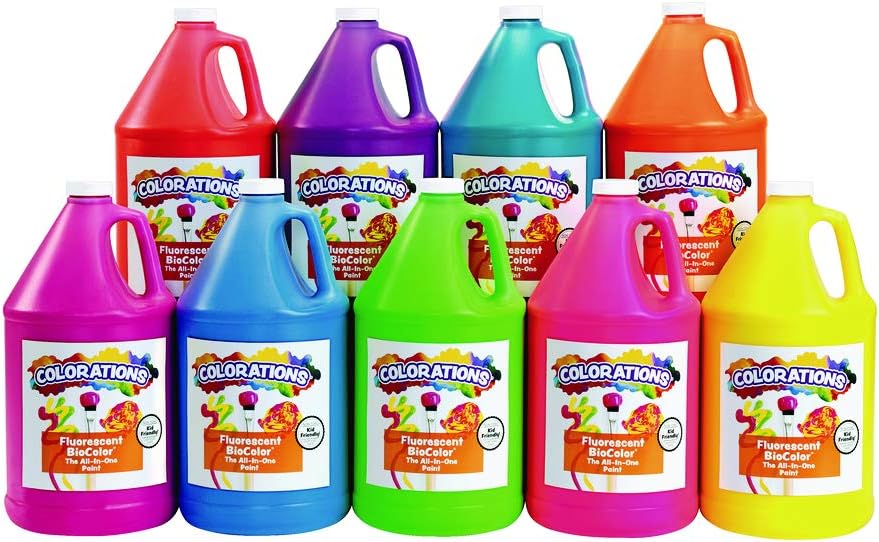 Amazon.com: BioColor Paint, Fluorescent, 1 Gallon - Set of 9 (Item ...