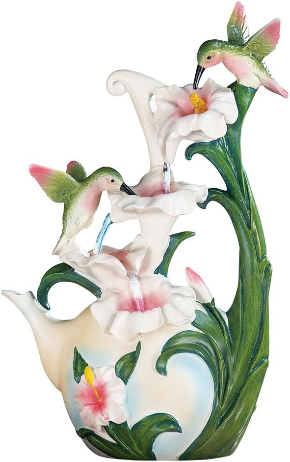 Amazon.com: Collections Etc Hummingbird and White Hibiscus Flowers ...