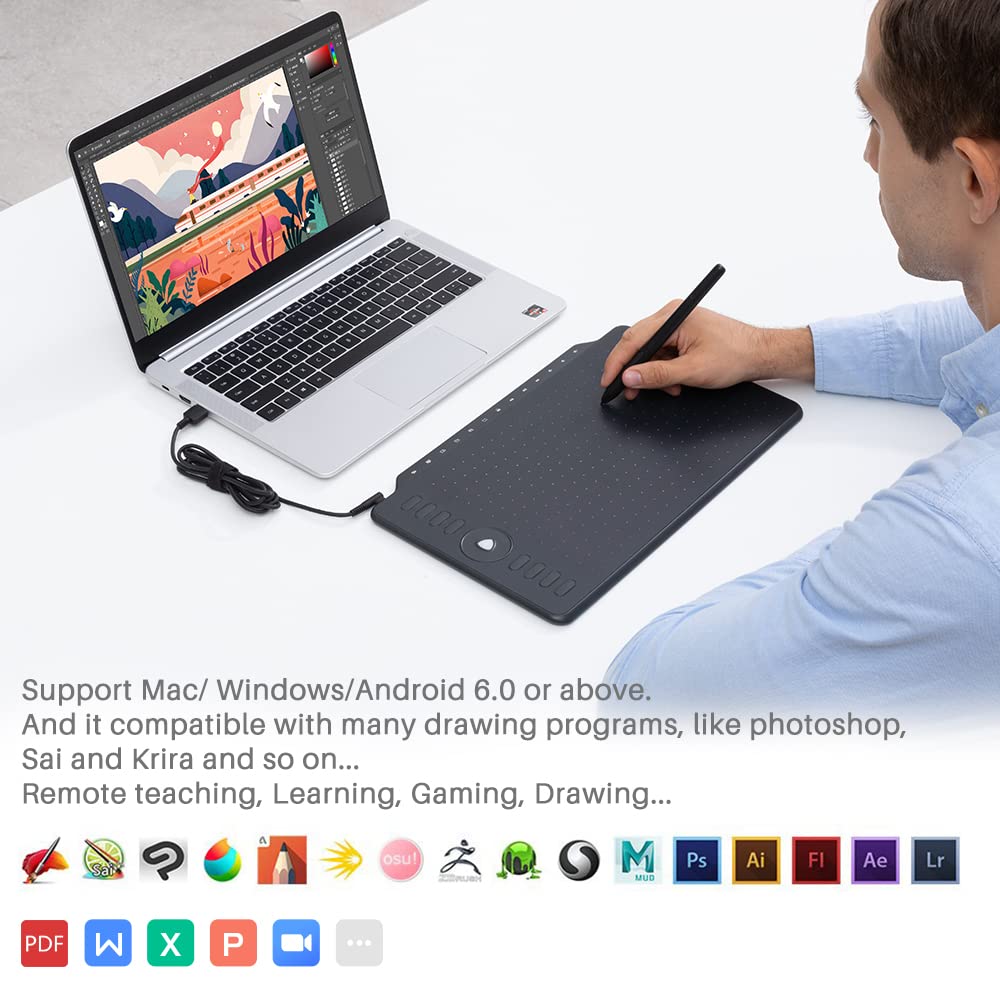 Mua GAOMON M1220 12’’ Tilt Supported 8192 Levels Graphic Tablet with 8 Express Keys & 13 ...