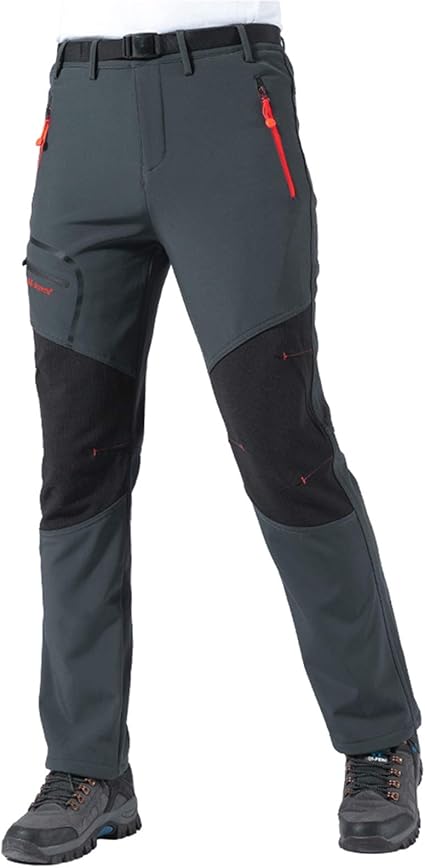 shine future Pantalones de senderismo para hombre, pantalones de ...