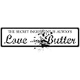 Amazon.com: Love and Butter Sign Kitchen Wall Art Slim Metal Signs Home ...