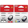 Amazon.com: Canon PG-245 XL High Capacity Black Ink Cartridge (8278B001) + Canon CL-246 Color ...
